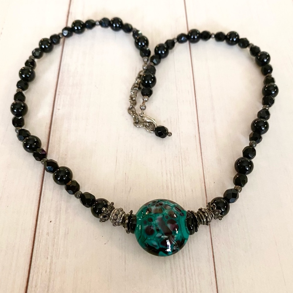 Crystal Beaded Necklace ( Y2k) - Gem